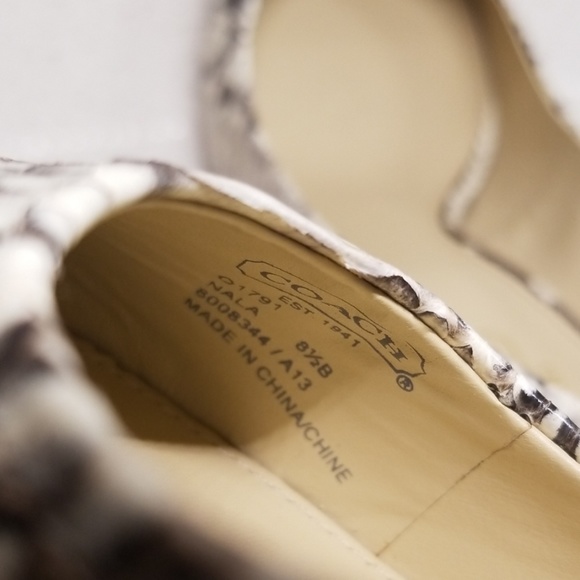 Coach | Shoes | Coach Nala Womens Snakeskin Heels Size 85b | Poshmark